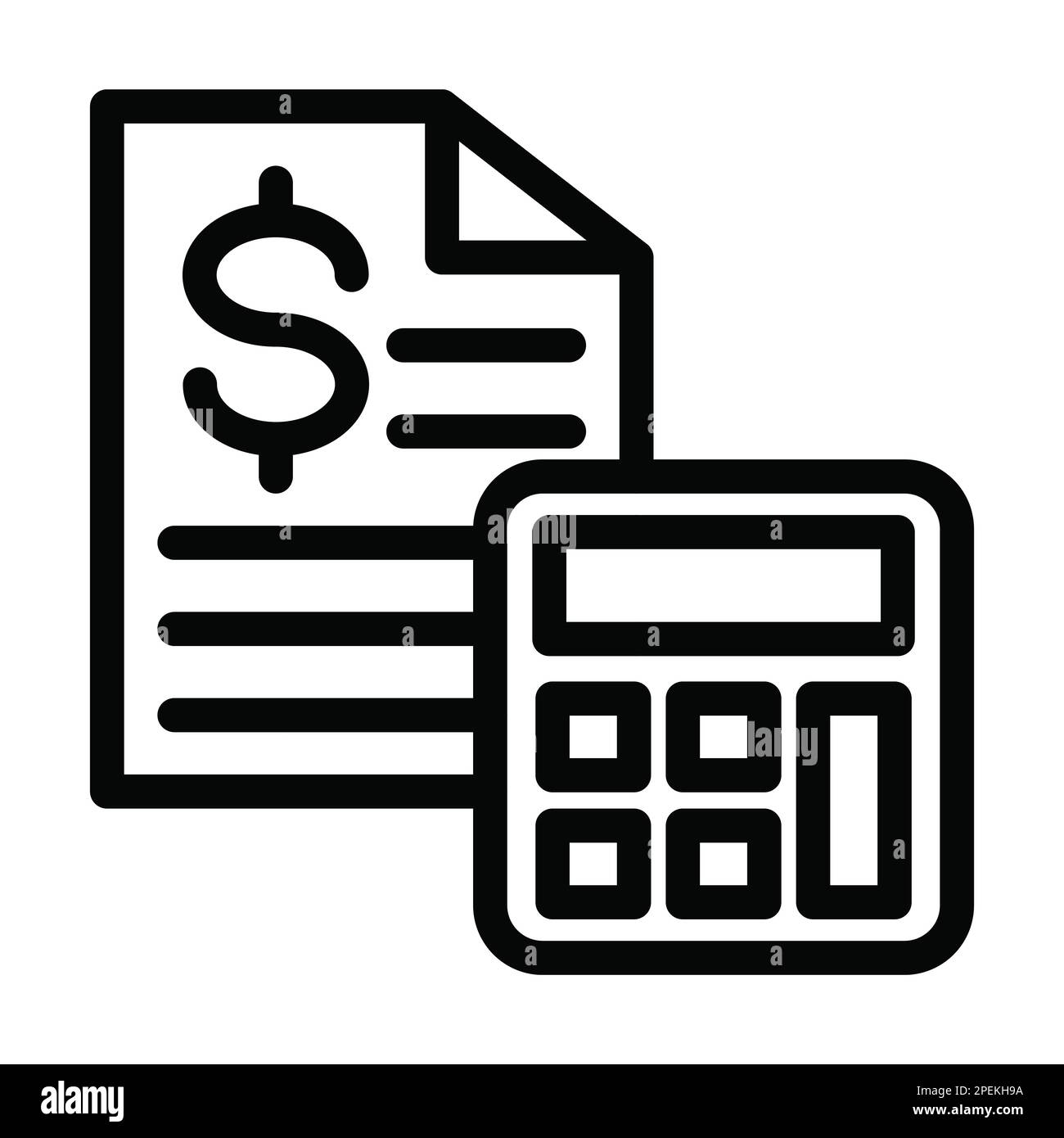 Budget Vector Thick Line Icon For Personal And Commercial Use Stock ...