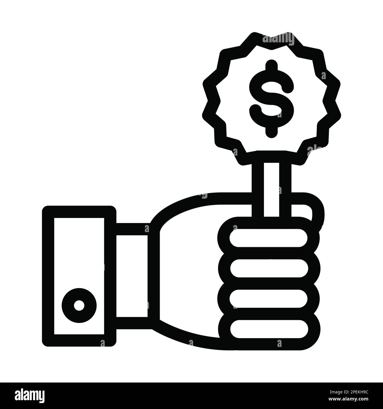 Bid Vector Thick Line Icon For Personal And Commercial Use Stock Photo ...