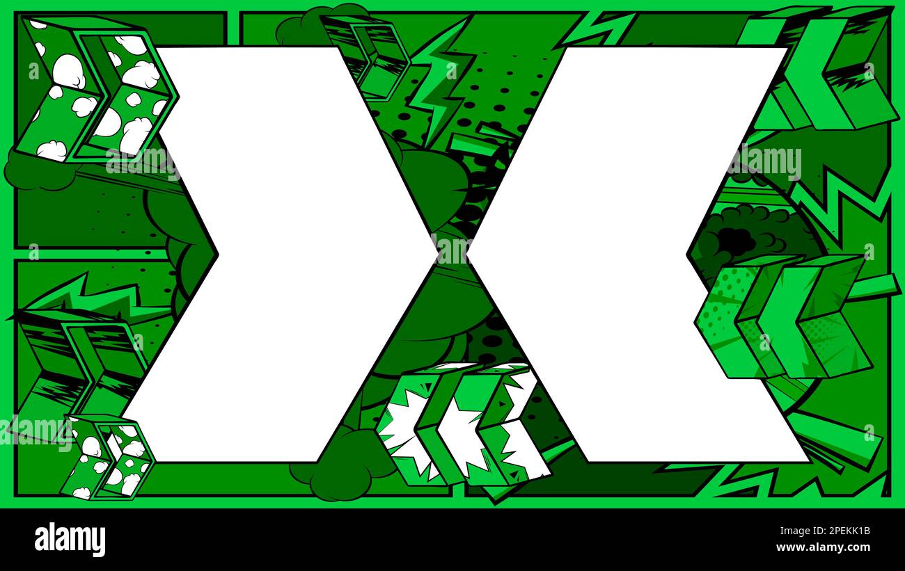 White, Blank Comic book arrow on green background poster. Comics ...