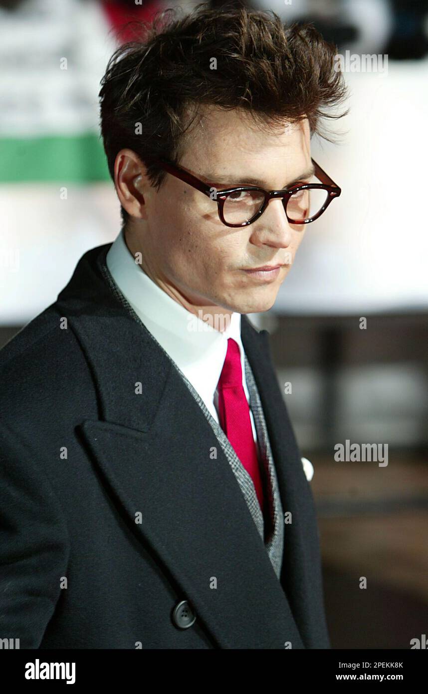 US actor Johnny Depp at the United Kingdom premiere of his new movie ...