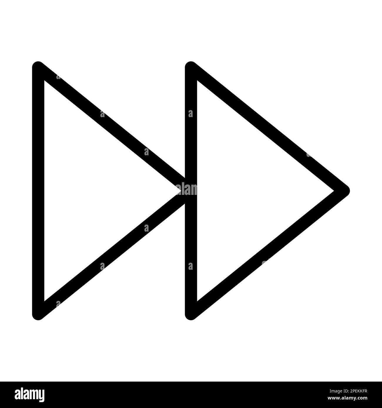 Fast Forward Vector Thick Line Icon For Personal And Commercial Use ...