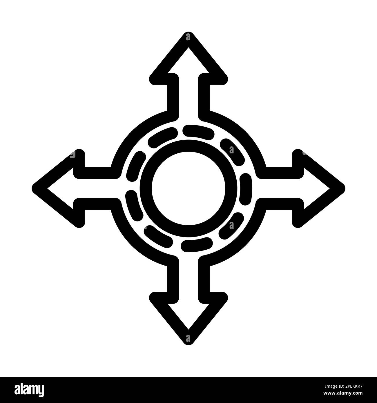 Roundabout Vector Thick Line Icon For Personal And Commercial Use Stock Photo - Alamy