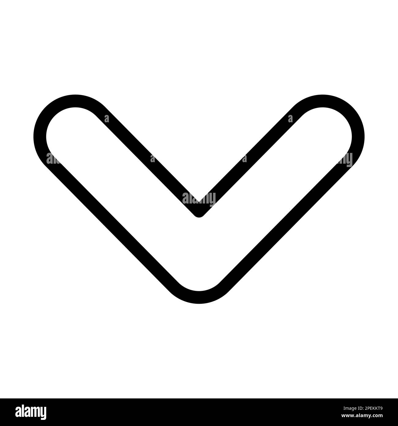 Down Chevron Vector Thick Line Icon For Personal And Commercial Use ...