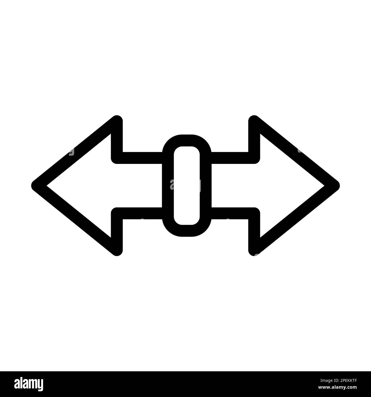 Left Right Vector Thick Line Icon For Personal And Commercial Use Stock ...