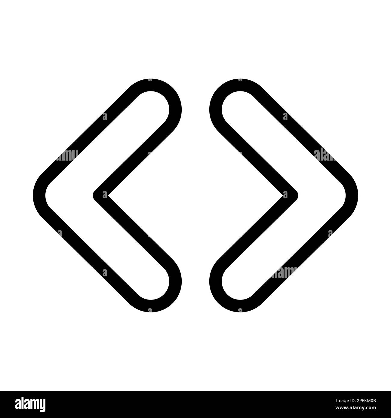 Double Arrow Vector Thick Line Icon For Personal And Commercial Use ...