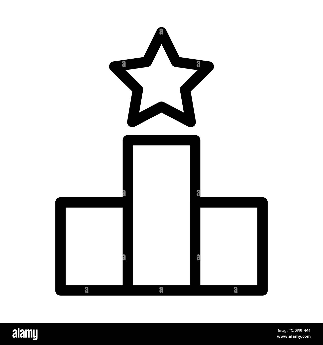 Podium Vector Thick Line Icon For Personal And Commercial Use Stock ...