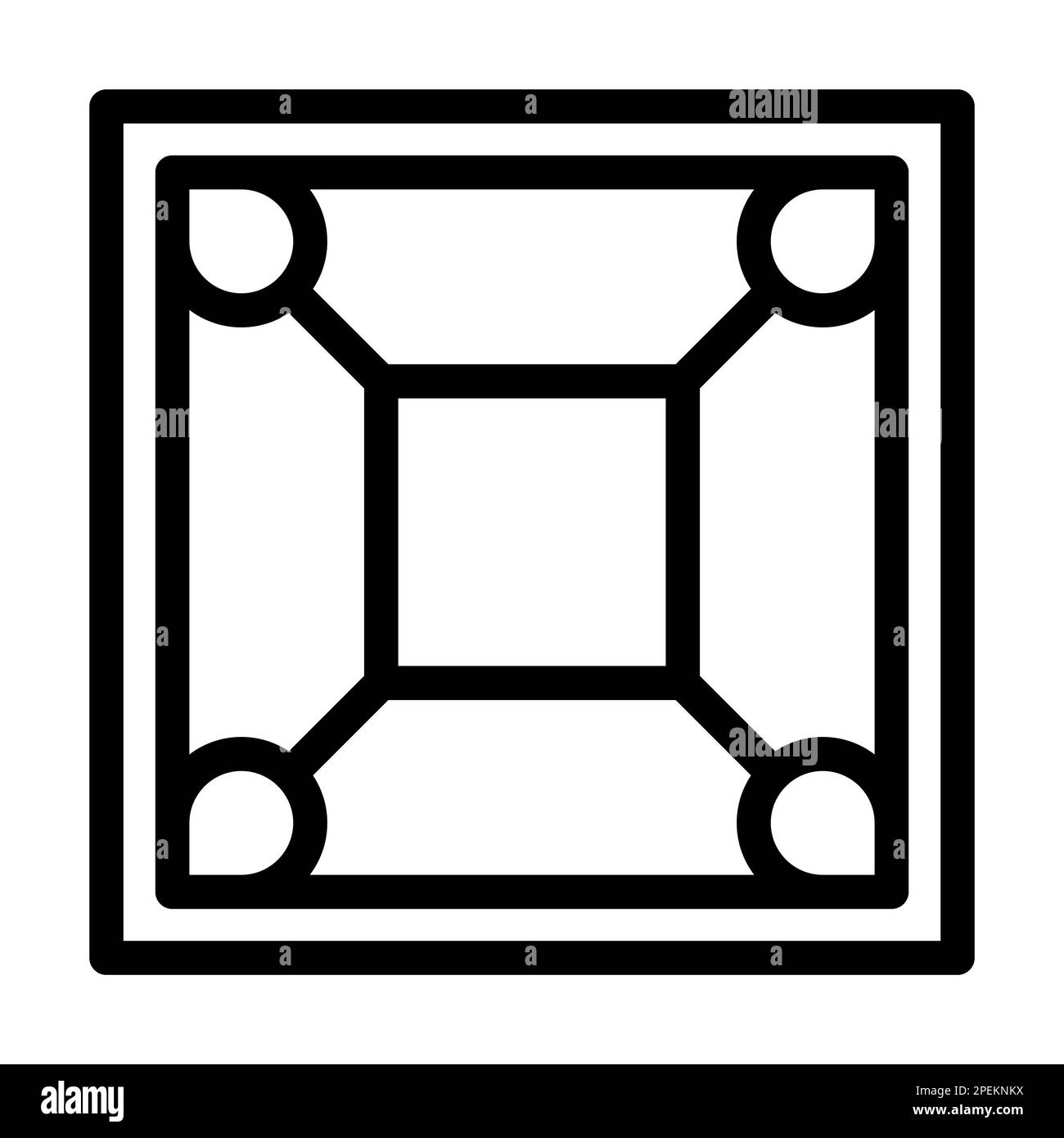 Carrom Board Vector Thick Line Icon For Personal And Commercial Use ...