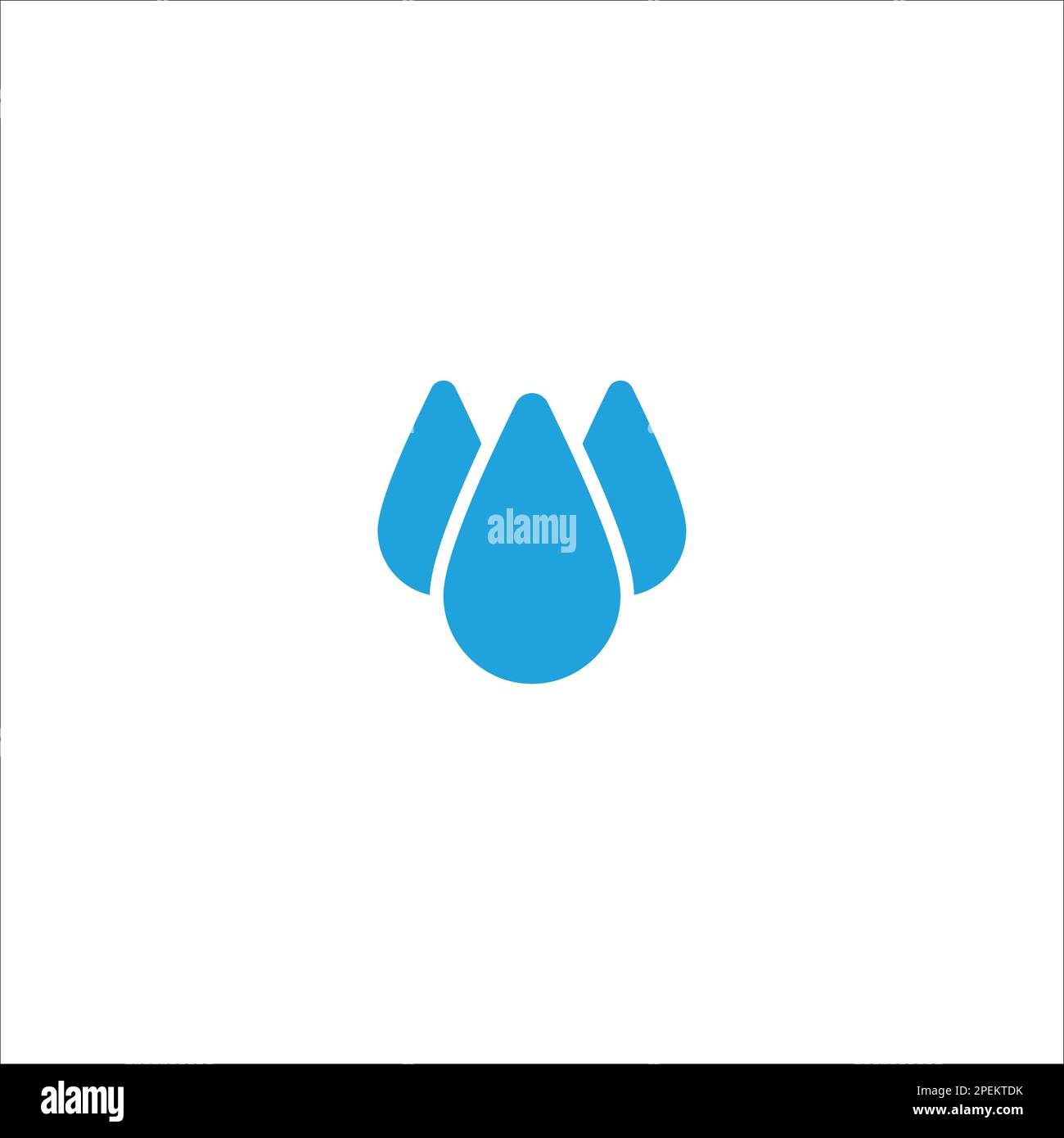 Three water or blood drops vector icon. Liquid elemen symbol. Stock ...