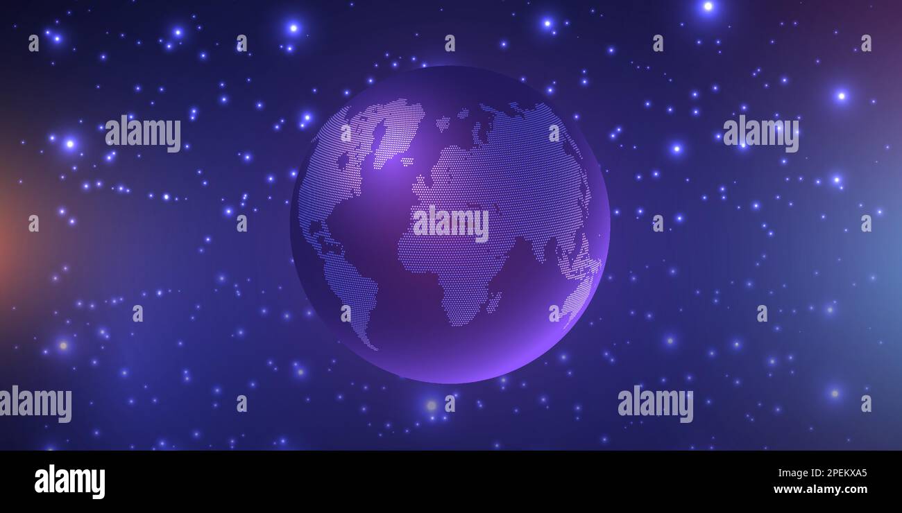 Banner template with a globe design Stock Vector Image & Art - Alamy