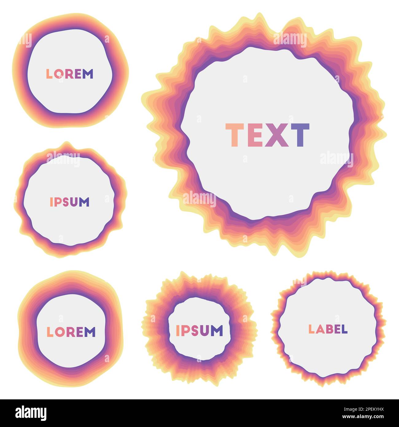 Round badges collection. Appealing circular backgrounds. Awesome vector ...