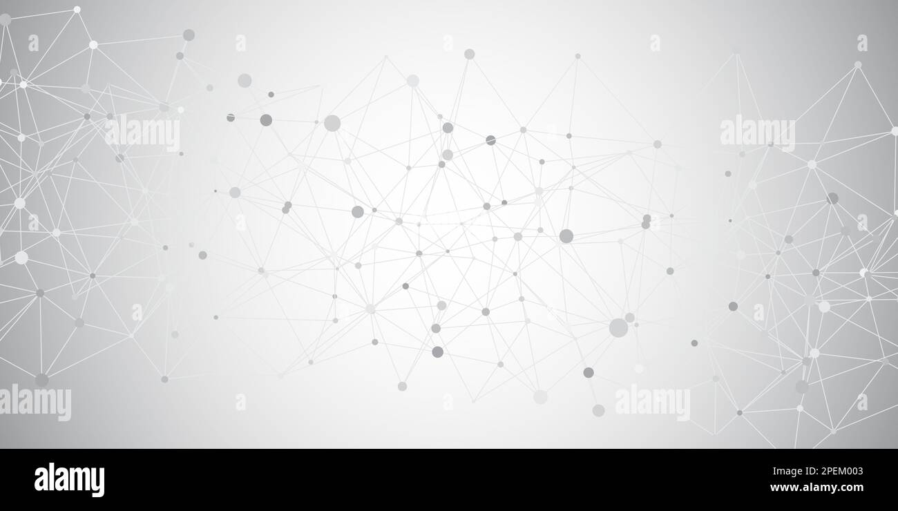 Geometric banner with a connecting lines and dots design Stock Vector ...
