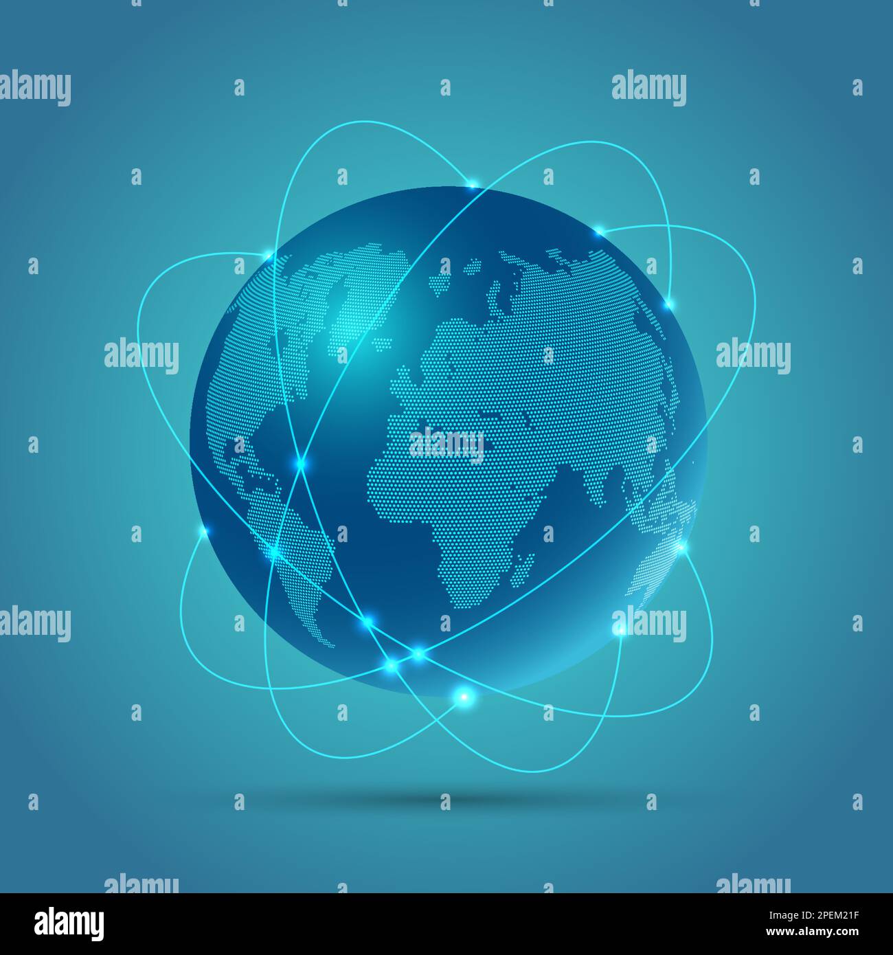 Abstract globe background with a design depicting network ...
