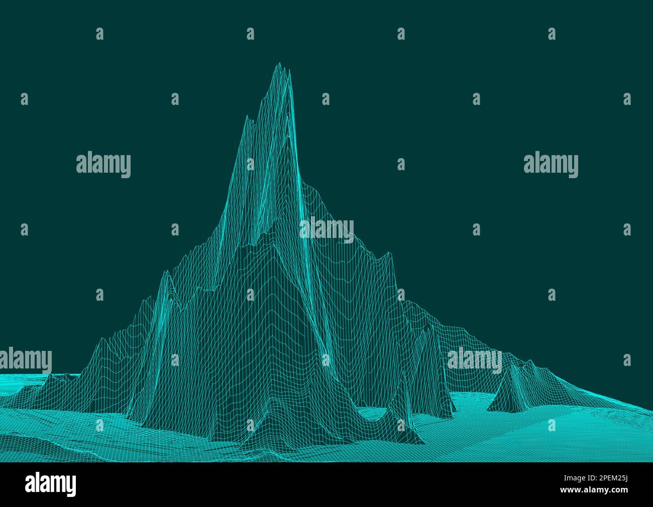 Abstract background with a wireframe landscape design Stock Vector ...