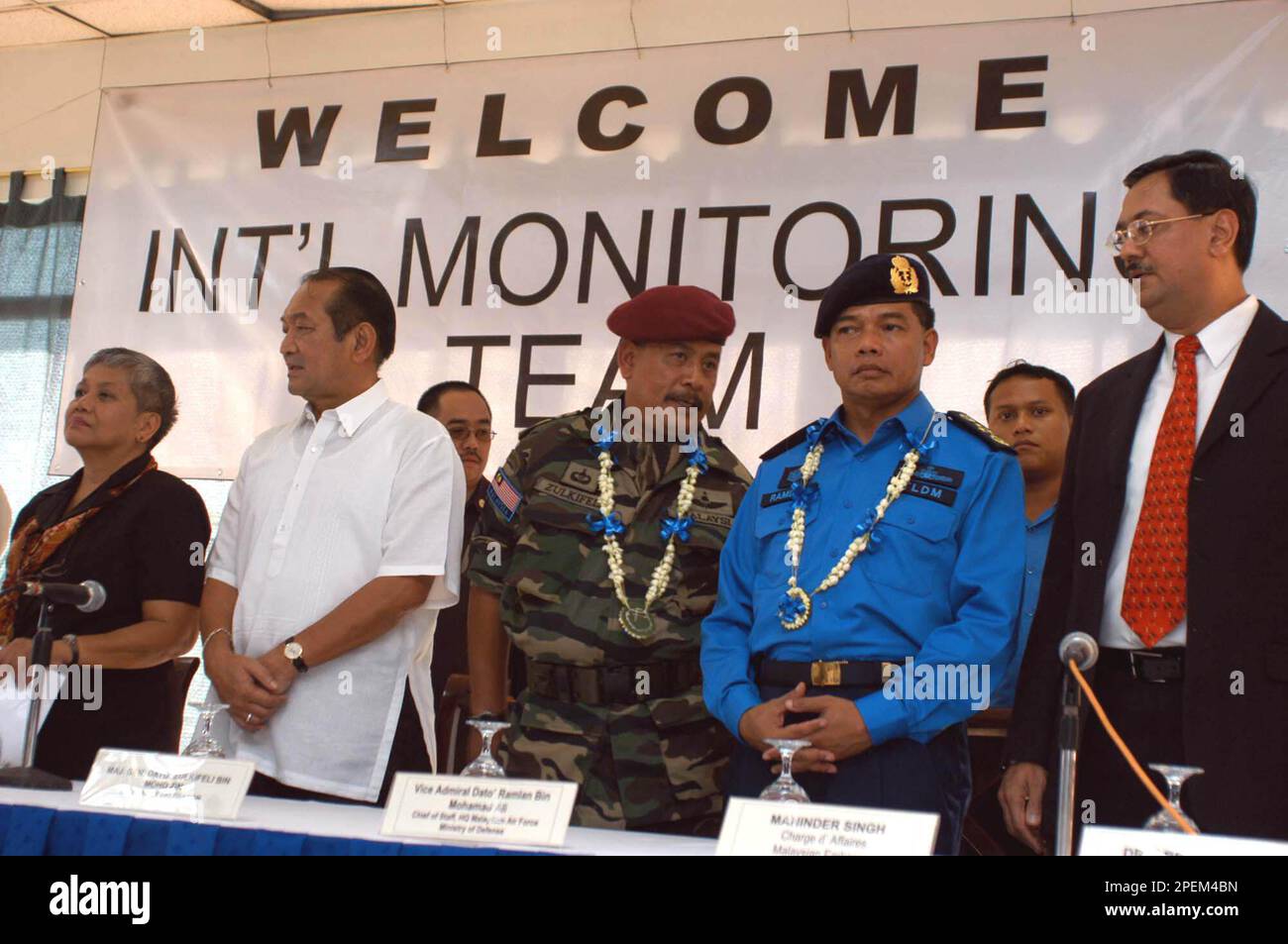 Malaysian Major Gen. Dato' Zulkifeli Bin Mohd Zin, center, head of the ...