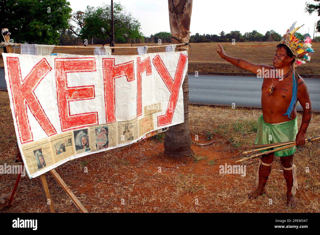 Kashalpynya, 35, of the Korubo Indian tribe of the Javari Valley in the ...