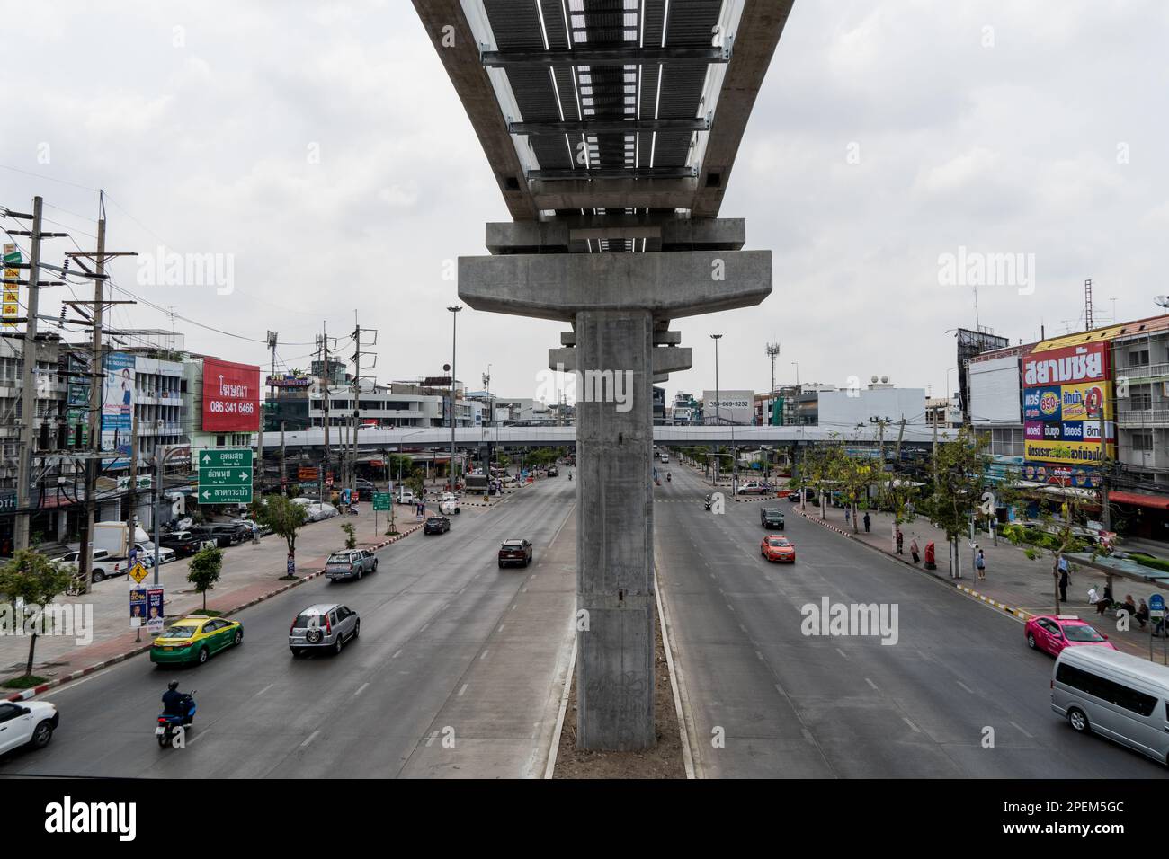 Bangkok, Thailand. 16th Mar, 2023. A view of the elevated track of the ...