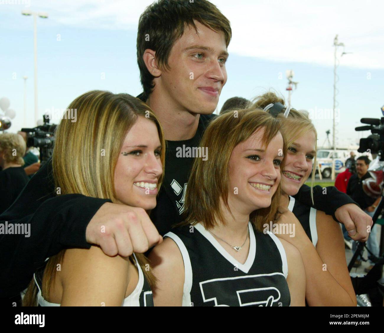 Odessa Permian High School cheerleaders from left, Stephanie Rice ...