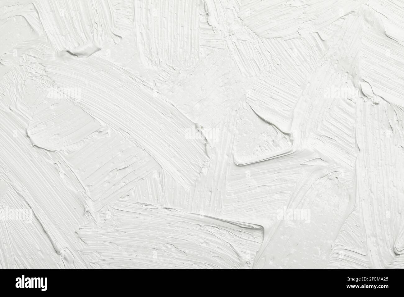 Texture of white oil paint as background, closeup Stock Photo - Alamy