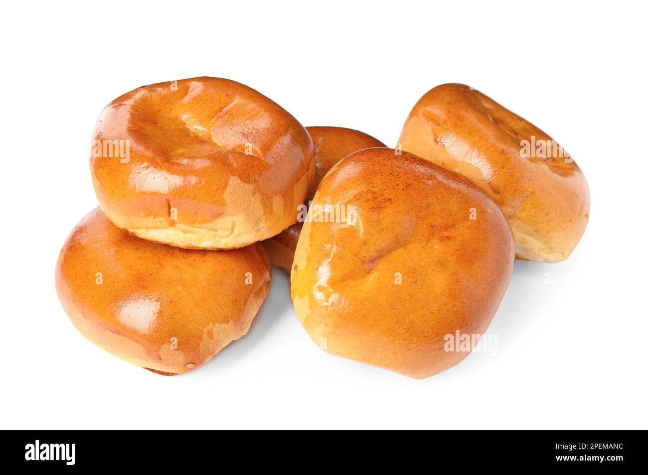 Baked pirozhki on white background. Delicious pastry Stock Photo - Alamy