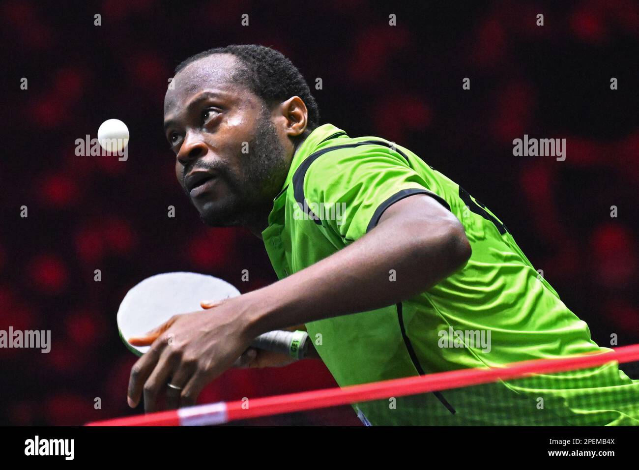 Singapore. 16th Mar, 2023. Quadri Aruna of Nigeria serves during the ...