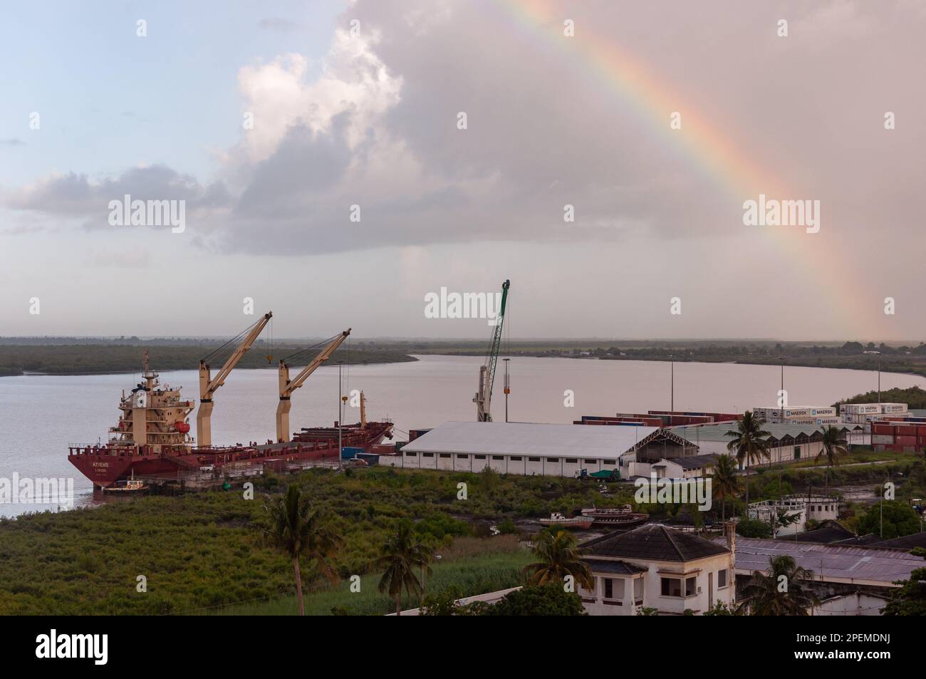 Quelimane is a small seaport 25 kilometres up the Cuácua River (ex-Bons ...