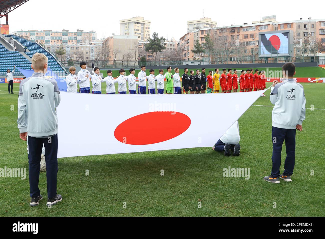 Japan team group line-up pose before the 2023 AFC U-20 Asian Cup Group ...