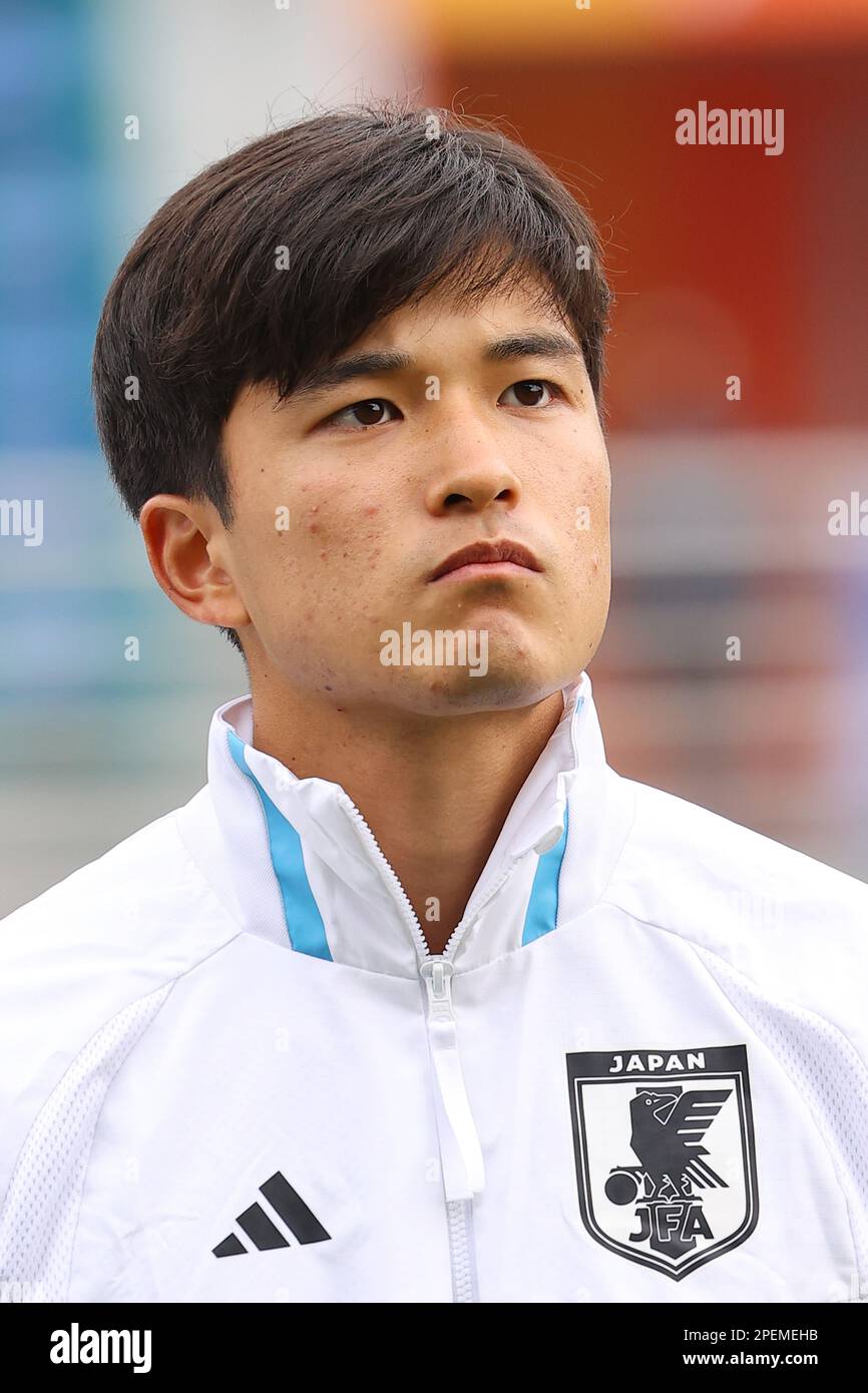 Japan's Riku Yamane during the 2023 AFC U-20 Asian Cup Group D match between Japan 2-1 China at ...