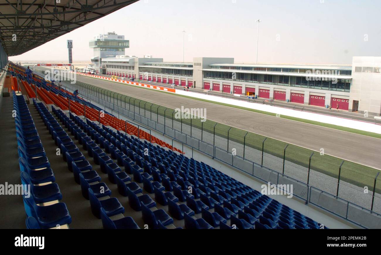 The Losail International Circuit in Doha, Qatar is seen empty as ...