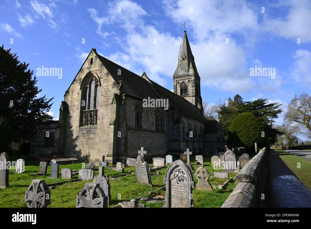 Old village church in Rangemore, Staffordshire, UK Stock Photo - Alamy