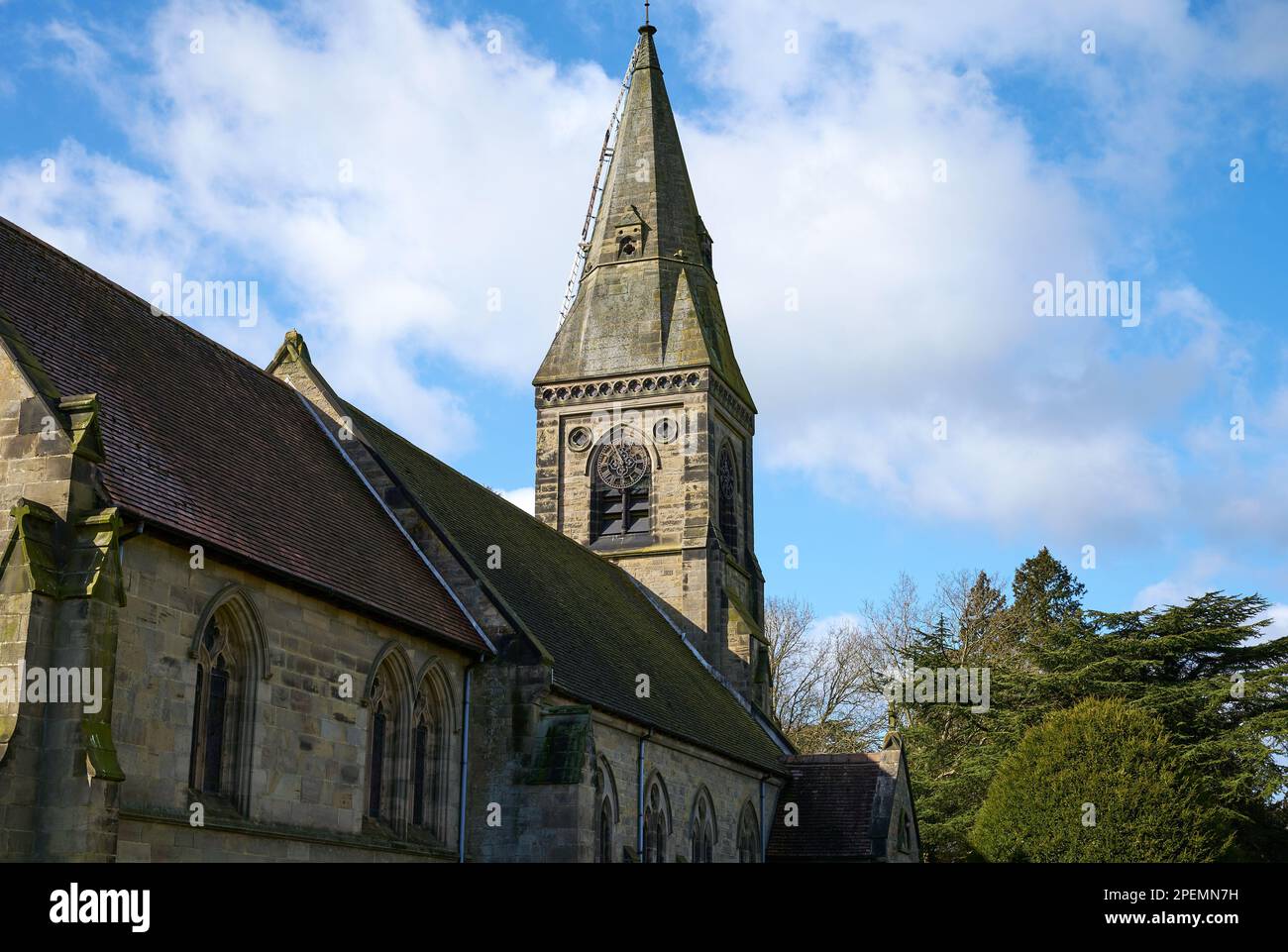 Old village church in Rangemore, Staffordshire, UK Stock Photo - Alamy