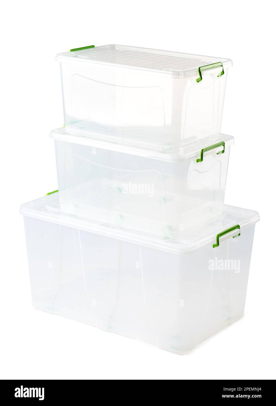 Transparent plastic box isolated on white background Stock Photo - Alamy