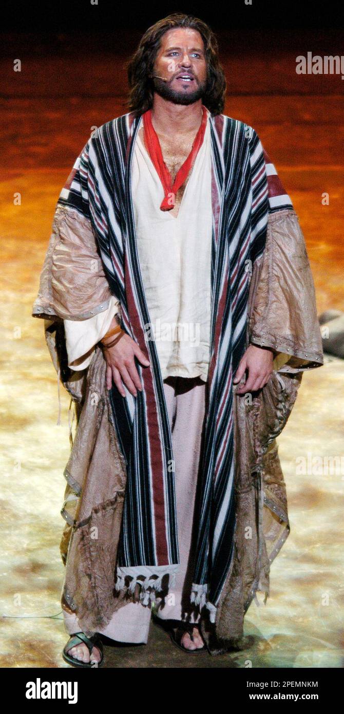 Val Kilmer performs as Moses during the opening night of the new stage ...