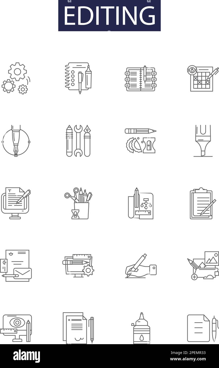 Editing line vector icons and signs. line, vector, set, outline, symbol ... Editing line vector icons and signs. line, vector, set, outline, symbol ...