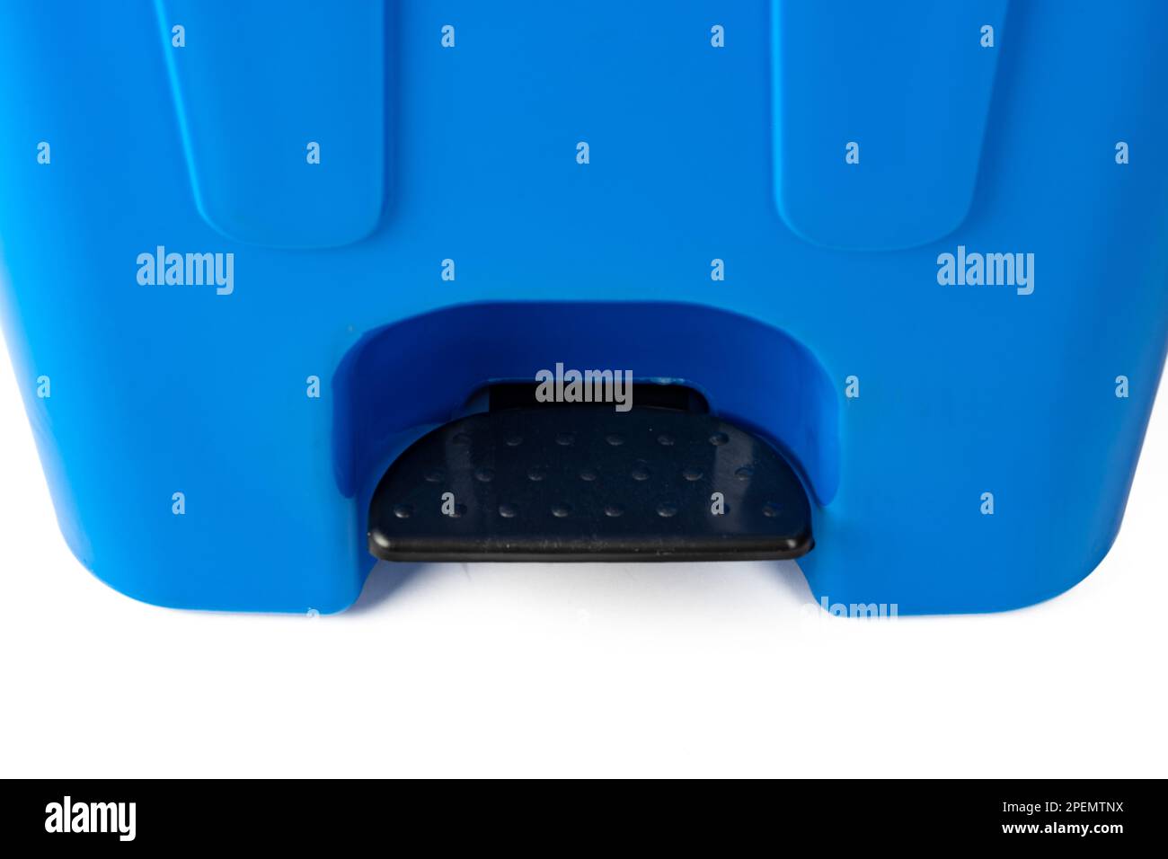 Foot pedal waste bin isolated on white Stock Photo - Alamy