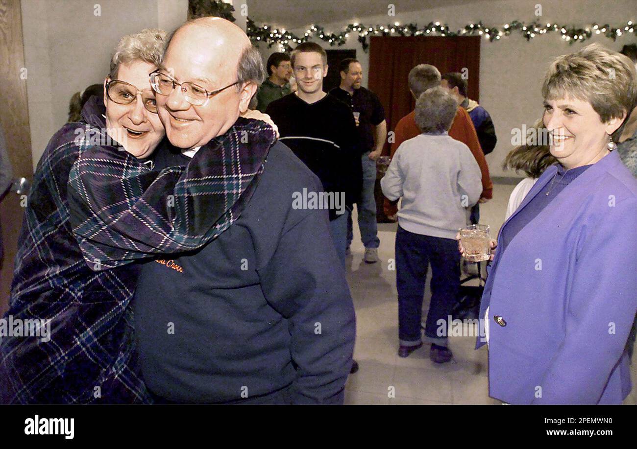 **FILE**La Crosse Mayor John Medinger gets a hug from La Crosse County ...