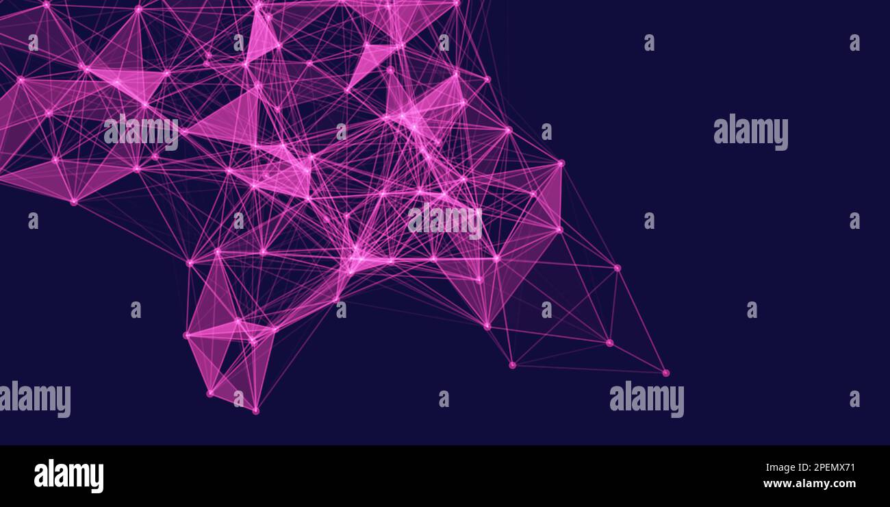 Abstract banner with a low poly connections design Stock Vector Image ...