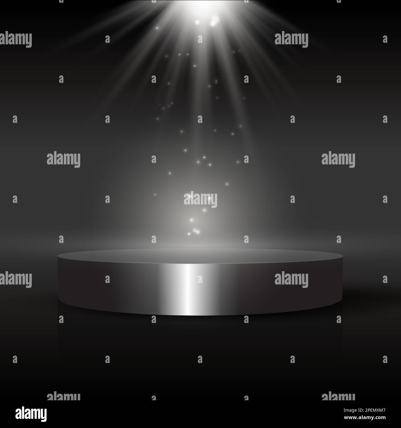 Dark display background with podium under a spotlight Stock Vector ...
