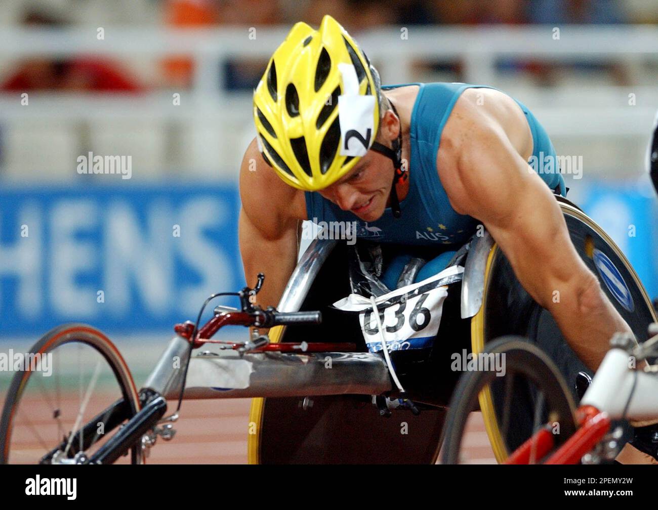 Australia's Kurt Fearnley competes during the men's 5000m - T54 final ...