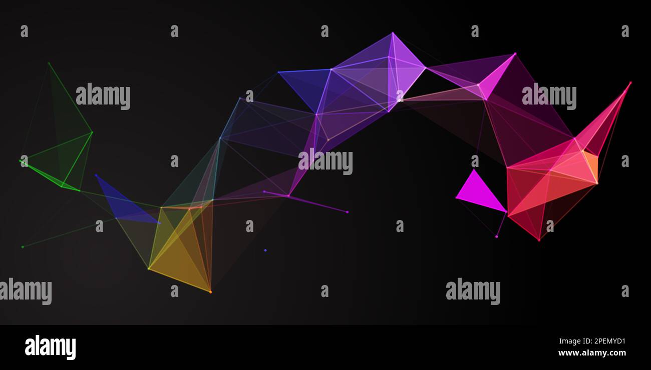 Rainbow coloured abstract low poly banner design Stock Vector Image ...