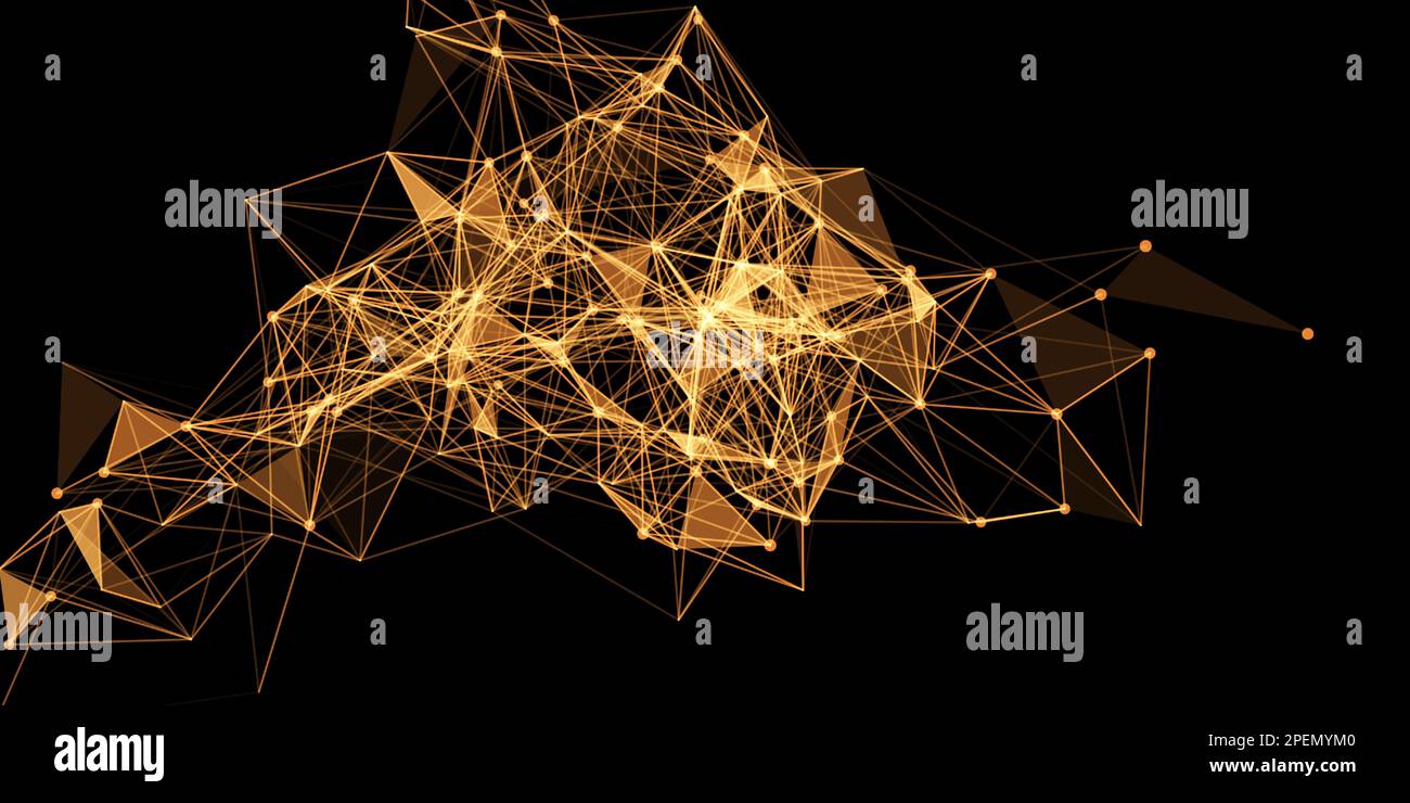 Abstract banner with a low poly connections design Stock Vector Image ...