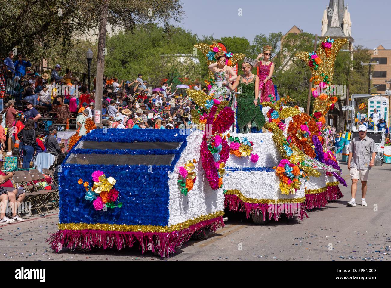 San Antonio, Texas, USA - April 8, 2022: The Battle of the Flowers ...