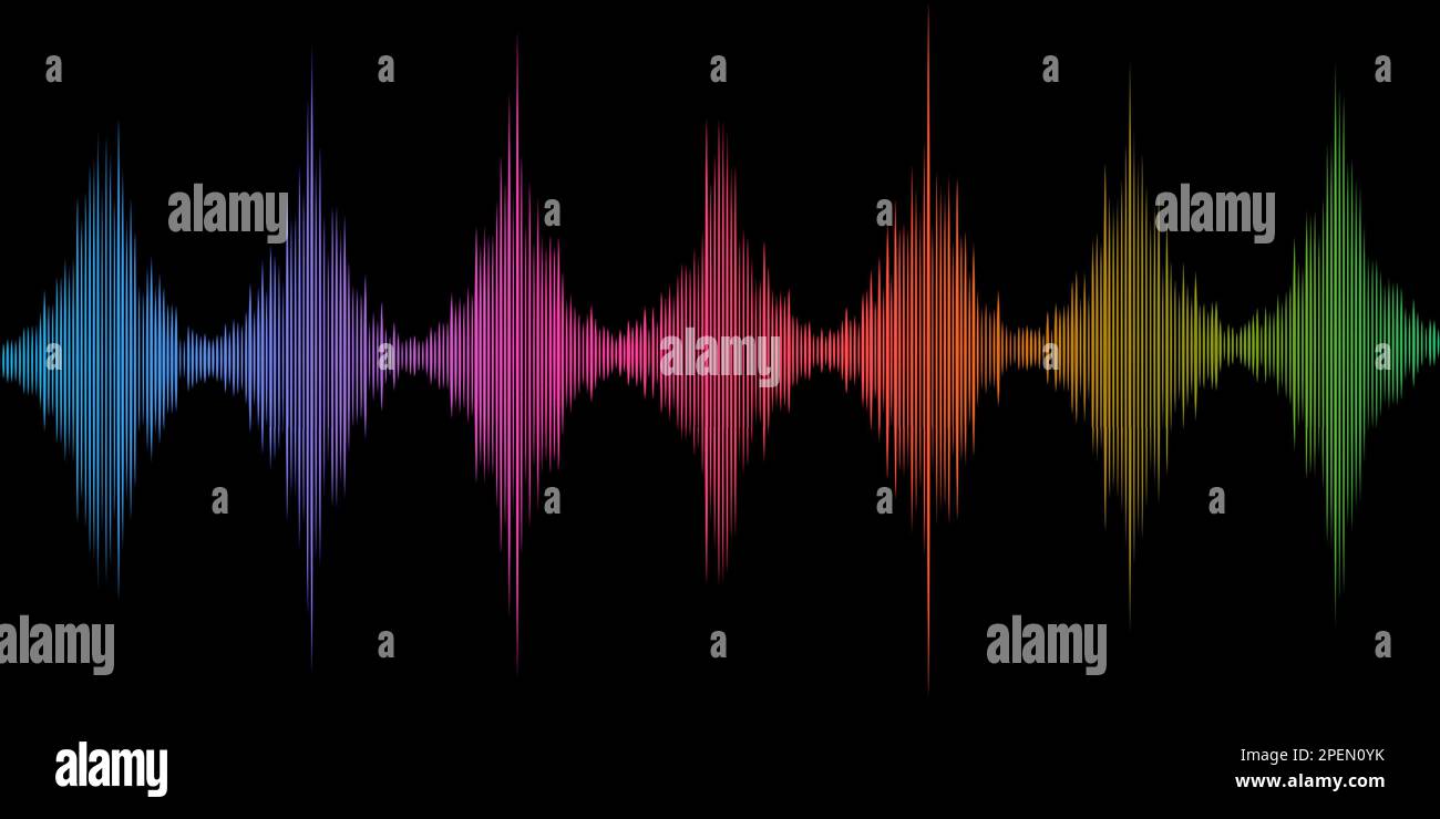 Abstract background with a colourful soundwaves design Stock Vector ...
