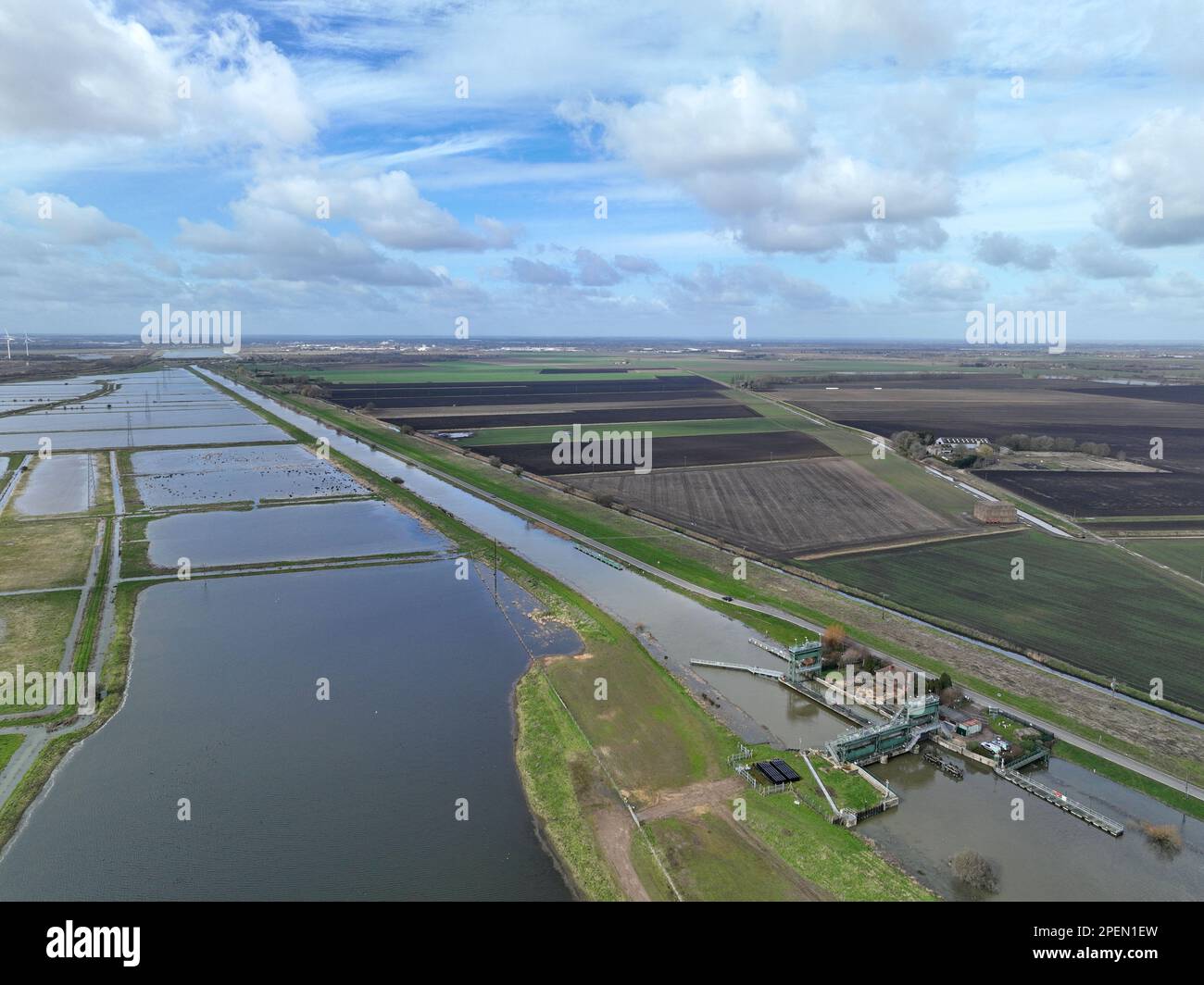 Peterborough, UK. 14th Mar, 2023. The River Nene near the Dog in a ...
