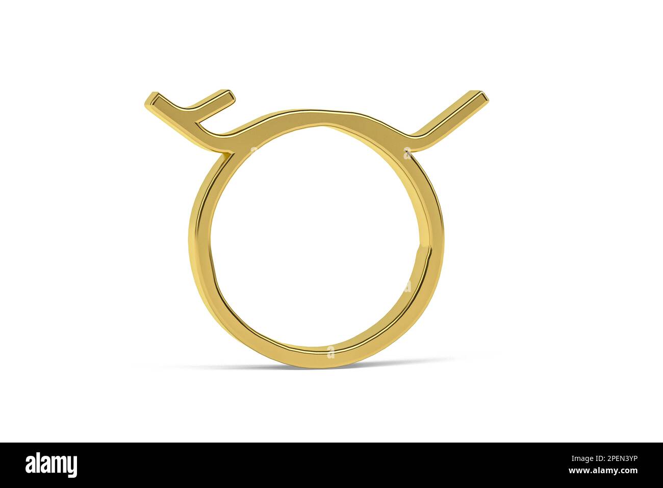 Golden 3d hose clamp icon isolated on white background - 3d render ...