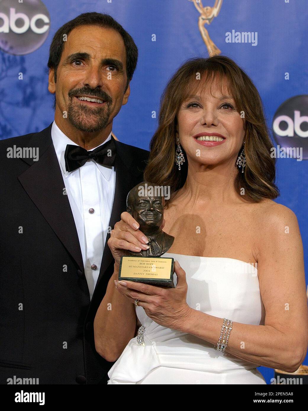 Mario Thomas and her brother Tony poses with the Bob Hope Humanitarian ...