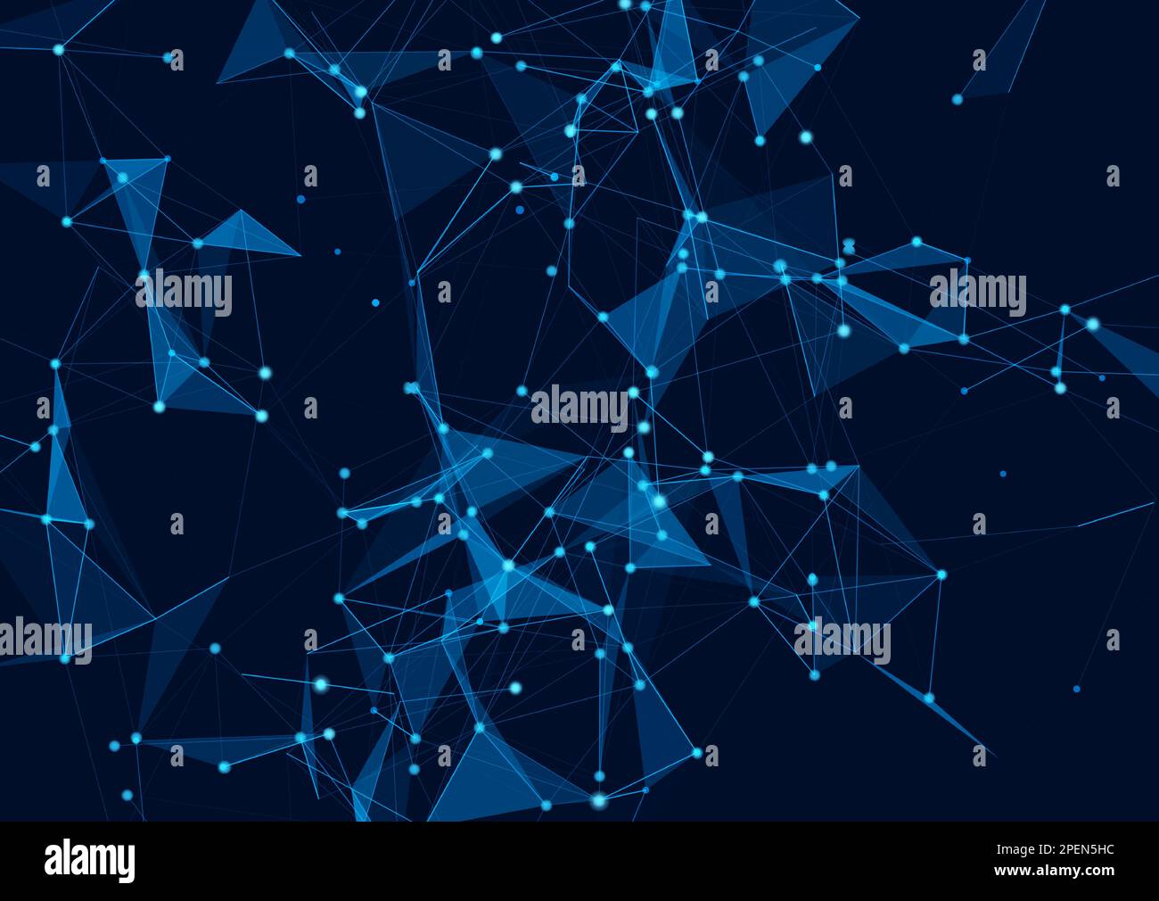 Abstract background with a low poly network communications design Stock ...
