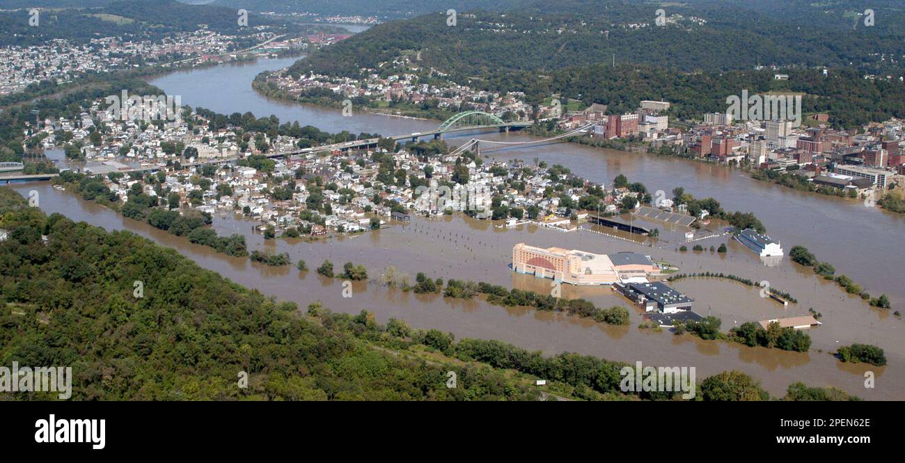 Wheeling Island Resort and Gaming Center, front right, is surrounded by ...