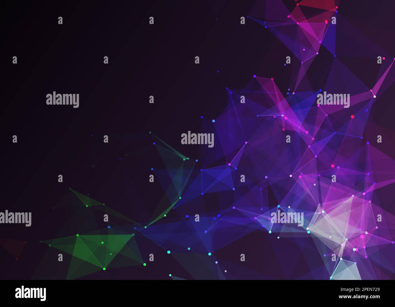 Abstract background with a low poly network communications design Stock ...