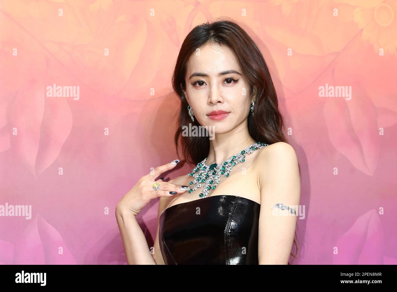 Taiwanese singer, songwriter, and actress Jolin Tsai attended a brand activity in Taiwan, 14 ...