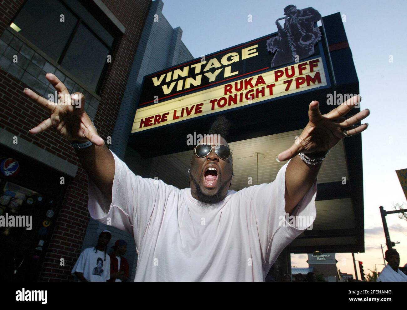 St. Louis rapper Ruka Puff, 23, whose real name is Byron Waters, poses ...